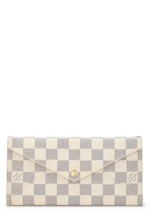 LOUIS VUITTON Damier Azur Origami Long Wallet - White