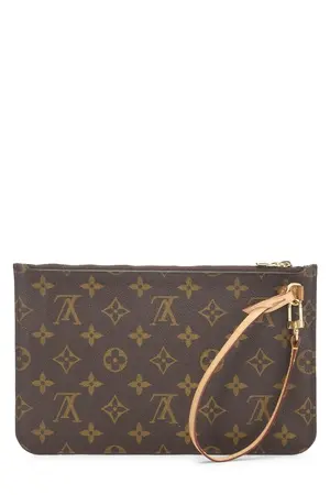 LOUIS VUITTON Monogram Neverfull Pouch Nm - Brown