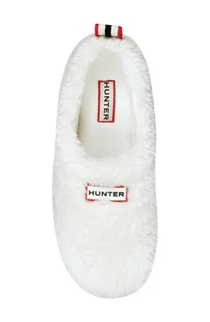Hunter Madison Faux Shearling Clogs - Creamy Off White/signature