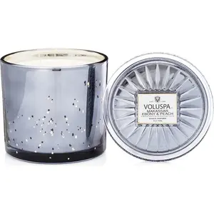 Voluspa Vermeilmakassar Ebony & Peach Grande Maison Candle - No Color