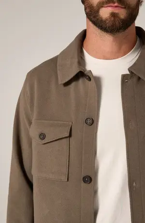 7 Diamonds Craftsman Twill Shacket - Khaki