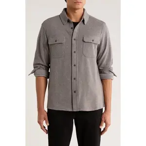 7 Diamonds Generation Stretch Flannel Button-up Shirt - Grey