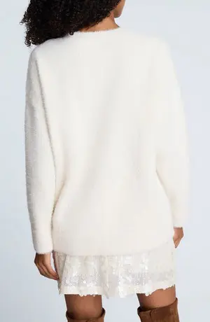 KENNETH COLE Eyelash Crewneck Sweater