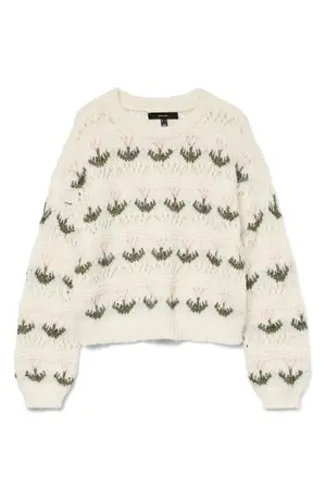 Vero Moda Embroidered Pointelle Sweater