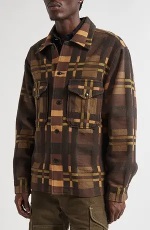 Double Rl Geometric Jacquard Overshirt
