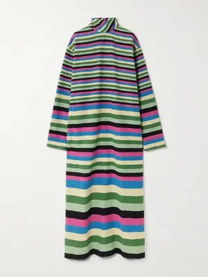 MARRAKSHI LIFE Striped Cotton Turtleneck Maxi Dress - Multi