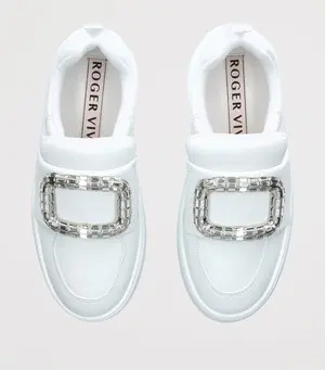 ROGER VIVIER Leather Viv’ Up Sneakers