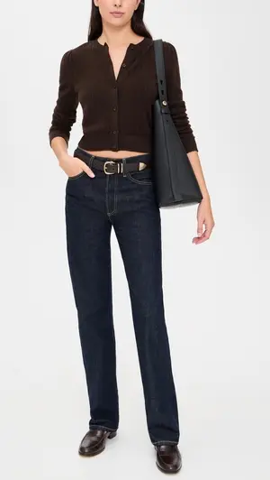 FRAME The Vertical Straight Leg Jeans - Rinse