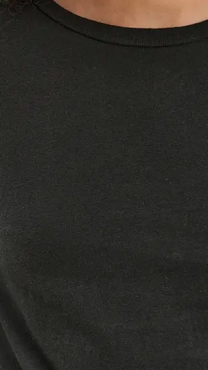 PERFECTWHITETEE Jamie Recycled Cotton Long Sleeve Crew - True Black