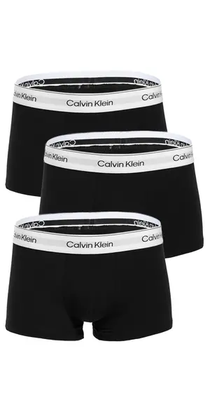 Calvin Klein Icon Cotton Stretch Low Rise Trunks 3 Pack - Black