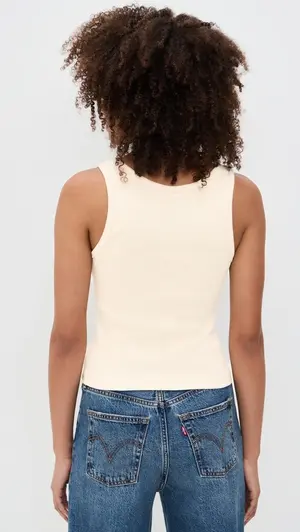 PERFECTWHITETEE Structured Rib V-neck Tank