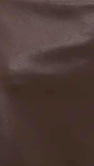 LE BOP Faux Leather Mini Skirt - Coffee