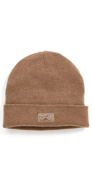 Faherty Brand Core Logo Beanie - Camel