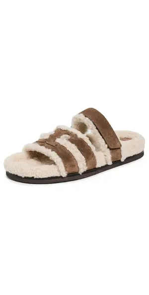 Tory Burch Shearling Slides
