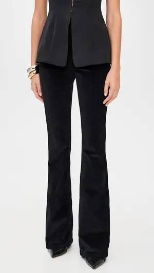 Veronica Beard Beverly Velvet Skinny Flare Jeans
