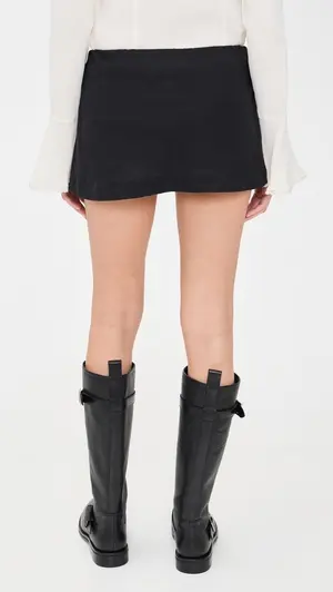 Free People Mini Linen Blend Skirt