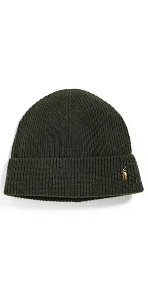 Ralph Lauren Signature Cuff Beanie - Company Olive