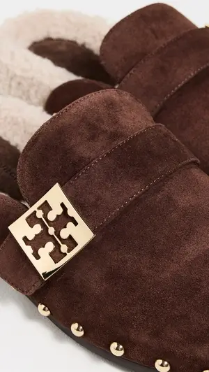 Tory Burch Mellow Stud Shearling Mules