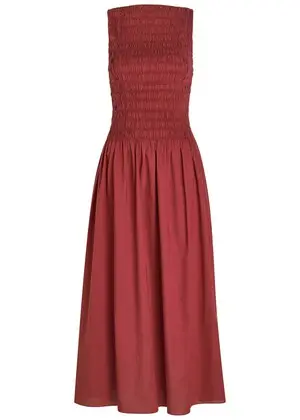 Women's Shirred Midi Dresses