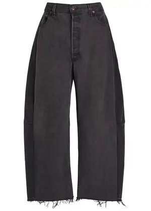 B Sides Raw Edge Hem Bottoms For Women