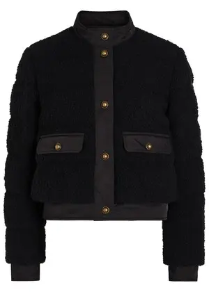 Moncler Blandy Padded Bouclé Jacket - Black
