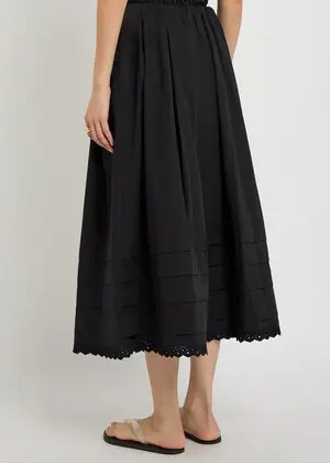 Faithfull The Brand Ruth Broderie-anglaise Cotton Midi Skirt