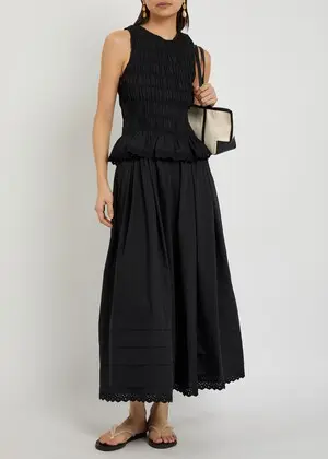 Faithfull The Brand Ruth Broderie-anglaise Cotton Midi Skirt