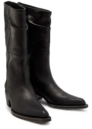 Khaite Clive 35 Leather Mid-calf Boots