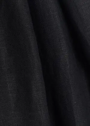 Faithfull The Brand Sofia Pleated Wide-leg Linen Trousers - Black