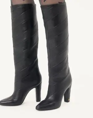 Valentino Garavani Rayons Nappa Boot With Chevron Pattern