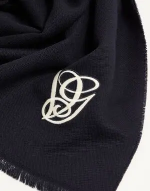 Valentino Garavani Vg Wool Scarf With Embroidery