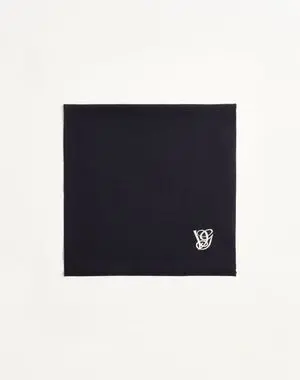 Valentino Garavani Vg Wool Scarf With Embroidery