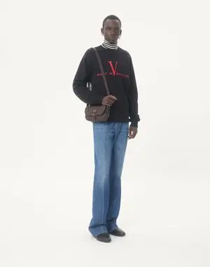 Valentino Garavani Crewneck Sweatshirt With Printed Logo