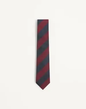 Valentino Garavani Valentie Regimental Jacquard Tie - Blue/maroon