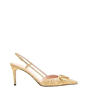 Valentino Garavani Valentino Garavani VLogo Signature Slingback Pumps Gold