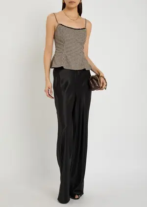 REFORMATION Genevieve Plaid Woven Top