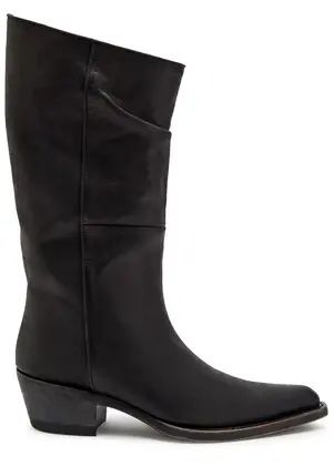 Khaite Clive 35 Leather Mid-calf Boots - Black