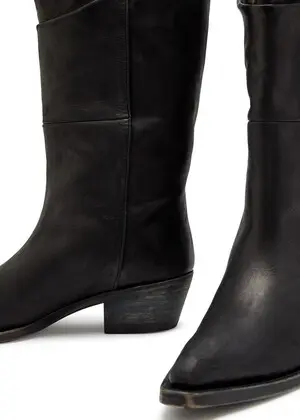 Khaite Clive 35 Leather Mid-calf Boots - Black