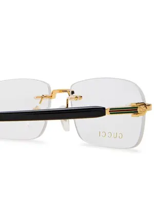Gucci Rimless Metal Eyeglasses