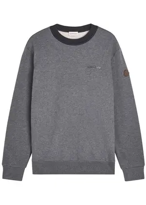 Moncler Cotton Sweatshirt With Logo Appliqu