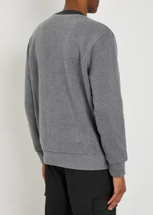 Moncler Cotton Sweatshirt With Logo Appliqu