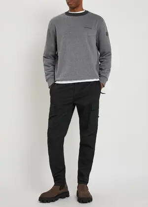Moncler Cotton Sweatshirt With Logo Appliqu