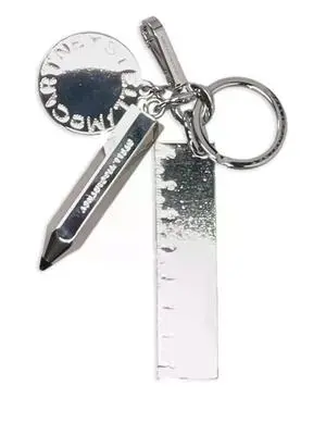 Stella McCartney Stationery Charm Keyring - Silver