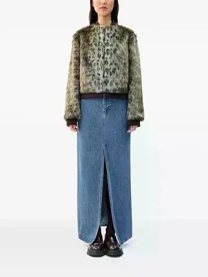 UNREAL FUR Foliage Animal-print Jacket - Green