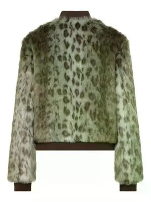 UNREAL FUR Foliage Animal-print Jacket - Green