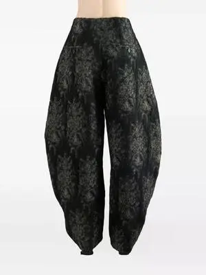 UMA WANG Abstract Pattern Wide Leg Trousers