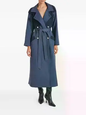 TEMPERLEY LONDON Victory Double-breasted Trench Coat - Blue