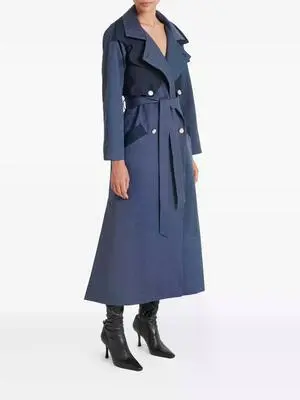 TEMPERLEY LONDON Victory Double-breasted Trench Coat - Blue