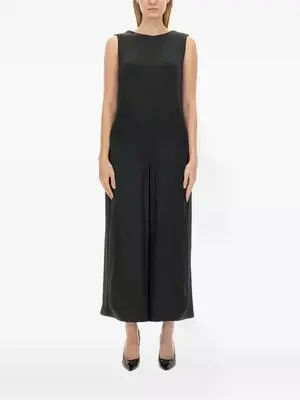 Max Mara Sleeveless Wide Leg Jumpsuit - Black