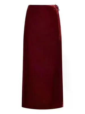 Malìparmi Tie-side Velvet Skirt